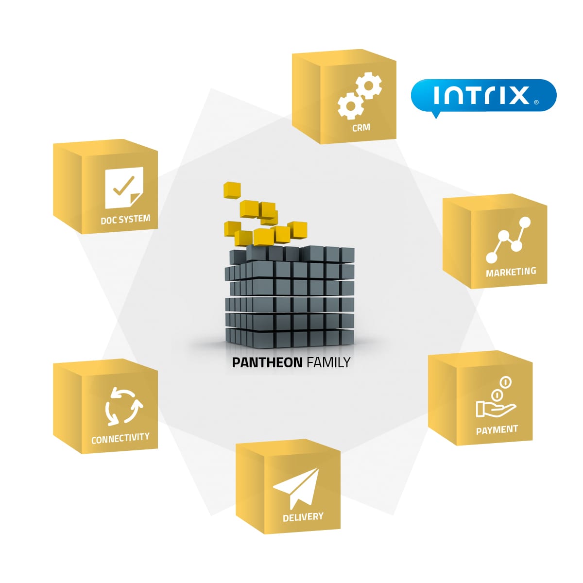 Integracija sistemov Intrix CRM in ERP Pantheon | INTRIX