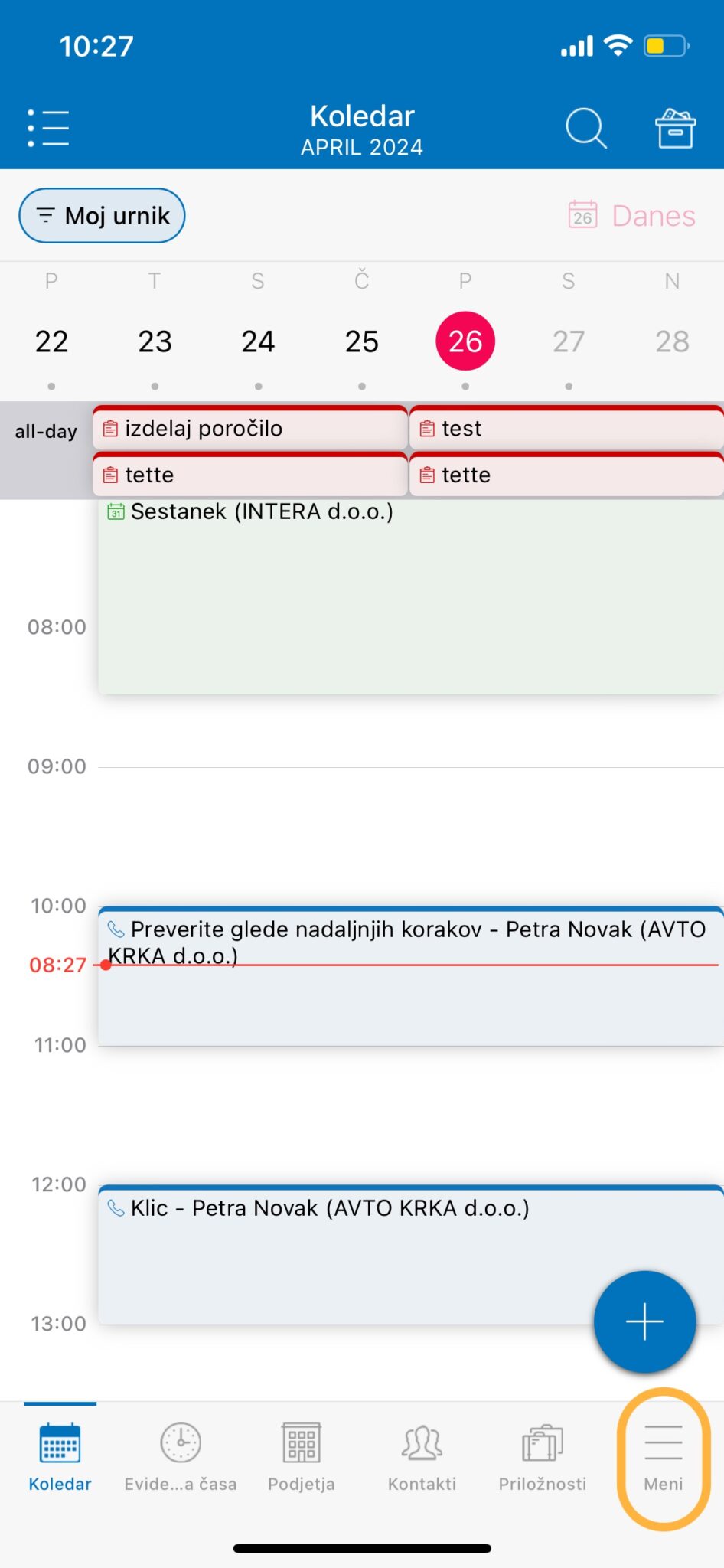 Uporaba mobilne aplikacije | INTRIX