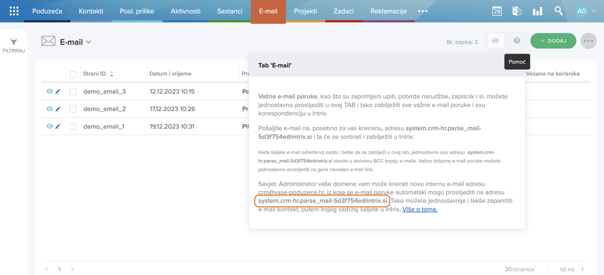 Parser mail | INTRIX