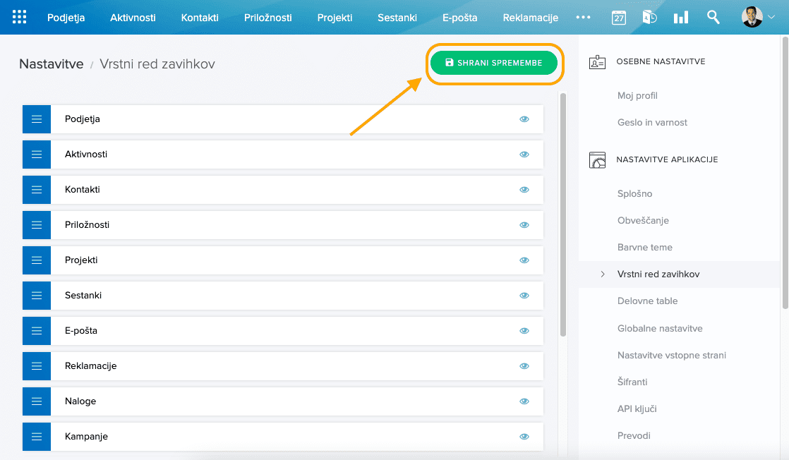 Tab Order in the Intrix App | INTRIX