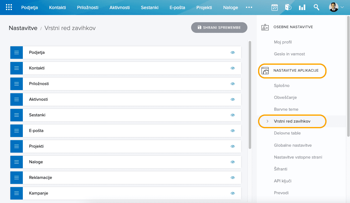 Tab Order in the Intrix App | INTRIX